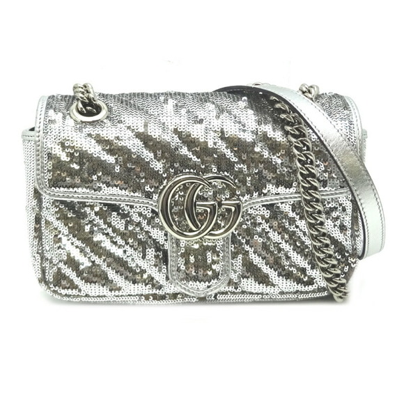 Gucci | Bags | Gucci Gg Marmont Mini Sequin Womens Shoulder Bag 446744 ...